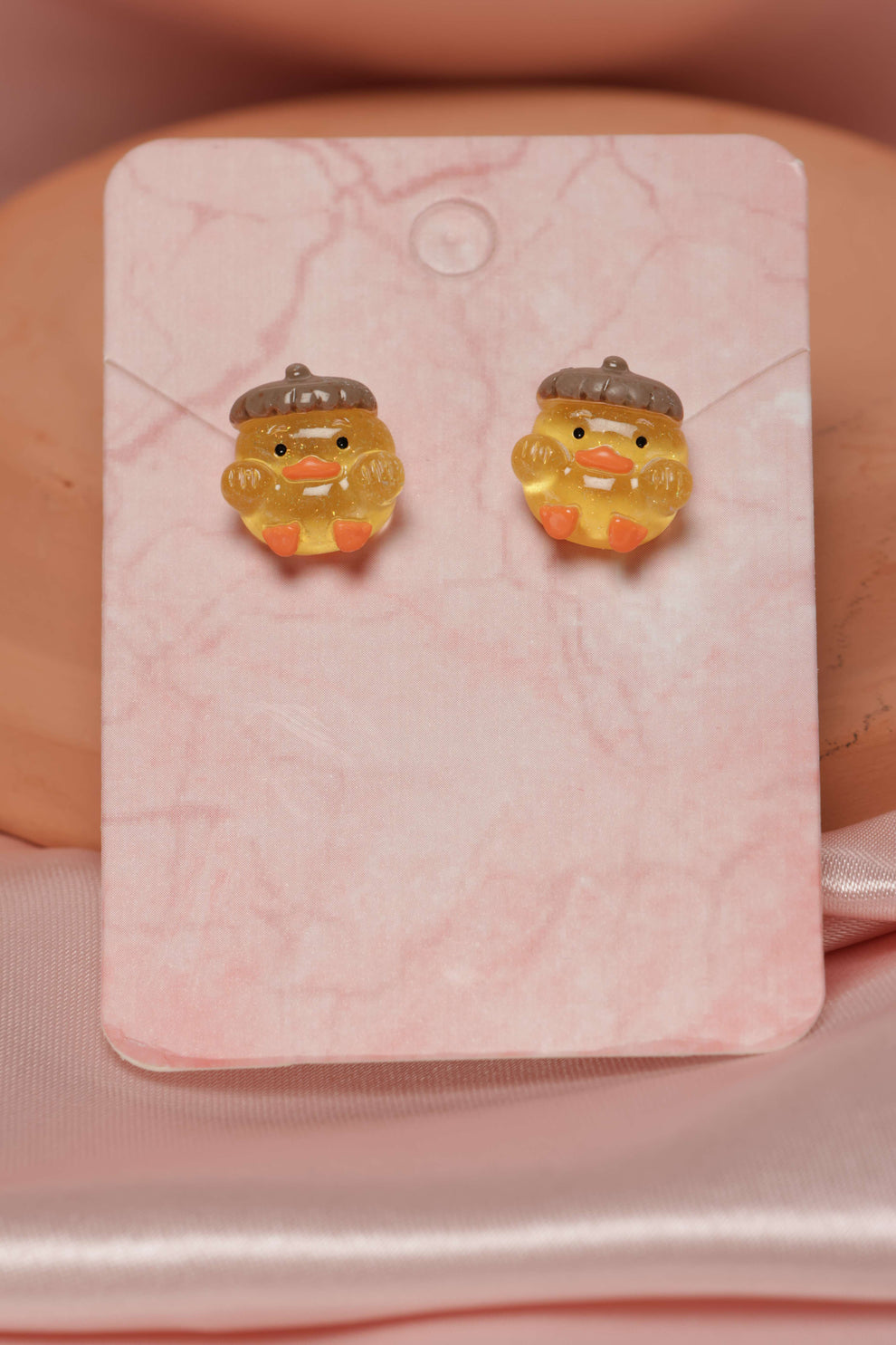Chicken in Acorn Cap Stud Earrings by When The Sun Doth Sleep